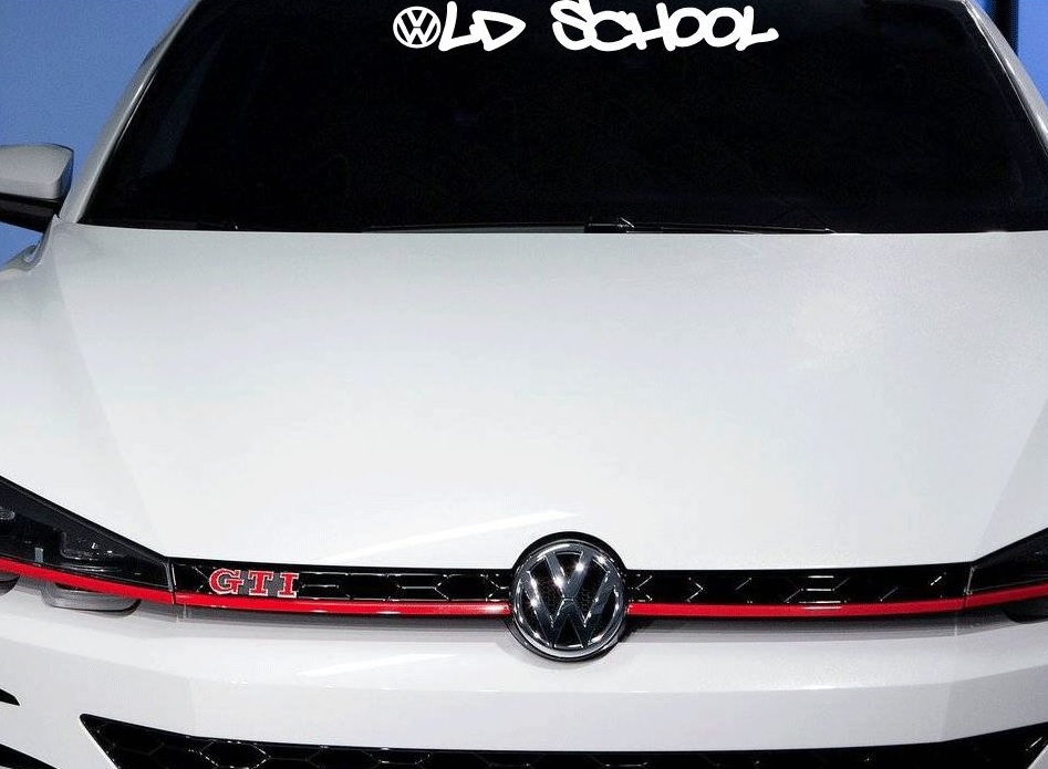 Product: Old School Volkswagen 23 Windshield Lettering Decal Sticker ...