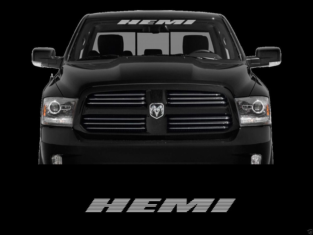 Product: HEMI 30" DODGE Front Windshield Window Banner Decal Sticker ...