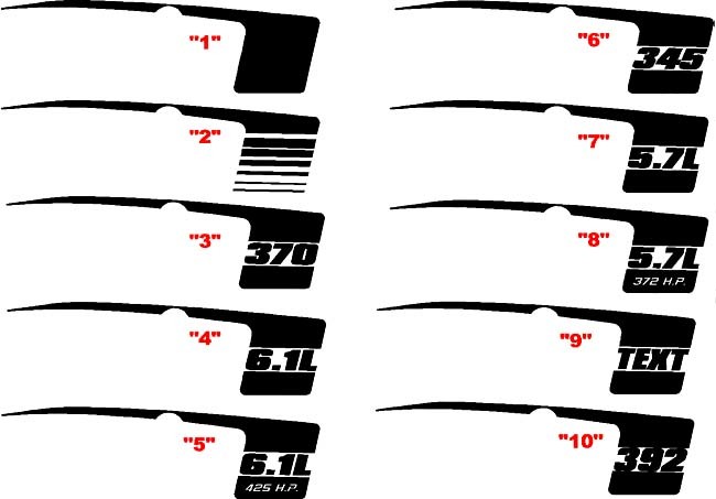 Product: 2008 & Up Challenger Retro Hockey Stripe Kits