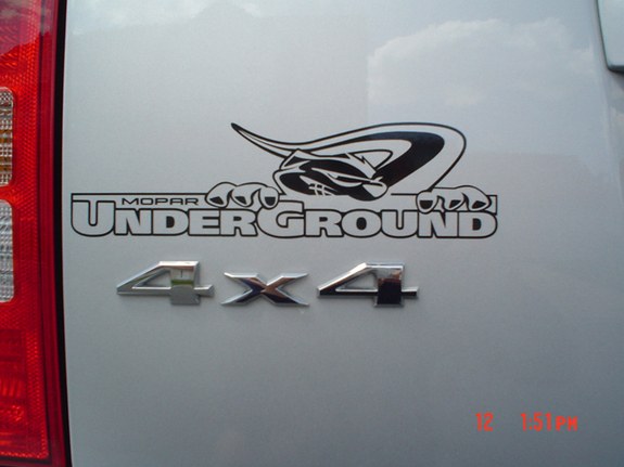 Product: 2 Jeep Mopar UnderGround Wrangler Hood Sticker Decal