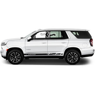 Pair Chevrolet Suburban Side Stripes Topographic Map Lines Doors Bed ...