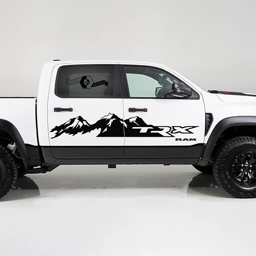 Tailgate Dodge Ram TRX 2023 Eating Raptor Bed Side Mud Splash Decal