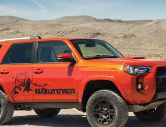 Product: PAIR Mountains Toyota FJ Cruiser side vinyl stickers decals