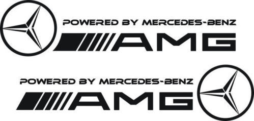 2 POWERED BY AMG Mercedes Benz Racing Decal sticker window