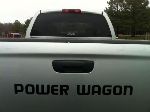 Product: 2 DODGE RAM 4x4 POWER WAGON TRUCK Vinyl Decals Stickers