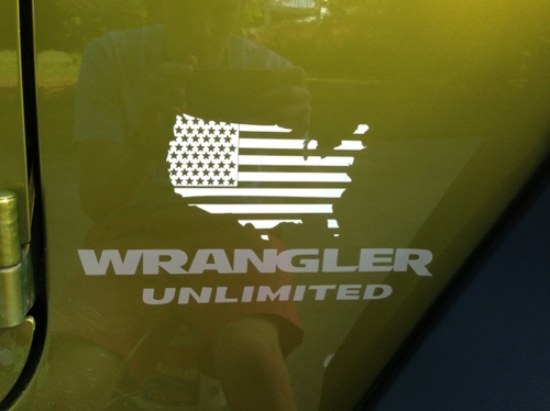 Product: 2 Jeep Wrangler Rubicon Hood Decals says My Heart Beats