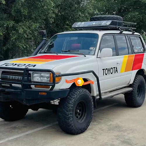 TOYOTA LAND CRUISER WINDSHIELD DECAL FJ80 FJ70 FJ60 4x4 Car Suv