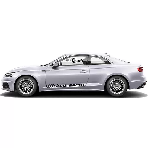 2 Powered by AUDI Rings Trunk Decal Sticker A8 S4 S5 Q3 Q5 Q7 TT