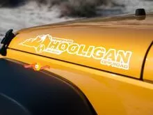 2 Jeep Hooligan Rubicon Mountain JK Hood Sticker Decal