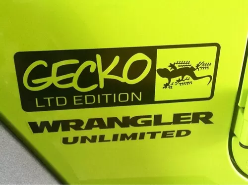2 Gecko Jeep Wrangler Rubicon CJ TJ YK JK XJ Vinyl Stickers