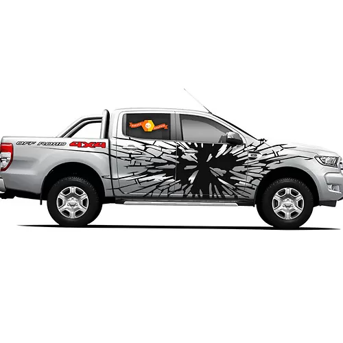 Pair Trd Offroad Vinyl Stickers Decals For Toyota Rear Panel Tundra Tacoma