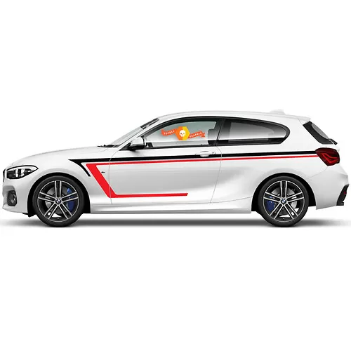 Pair BMW Hood Doors Up Side Stripes Rally Motorsport Rear Fender Trim ...