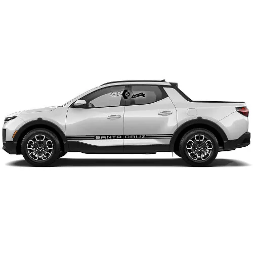2x Hyundai Santa Cruz Modern Splash Doors Bed Side 2 Colors Vinyl ...