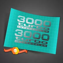 2 Toyota 3000 Turbo Intercooler vinyl decals stickers