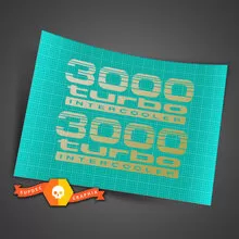 2 Toyota 3000 Turbo Intercooler vinyl decals stickers