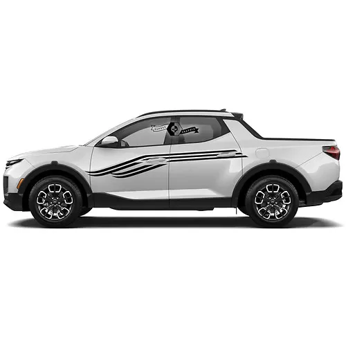 2x Hyundai Santa Cruz Modern Rocker Panel Splash Bed Side Vinyl ...