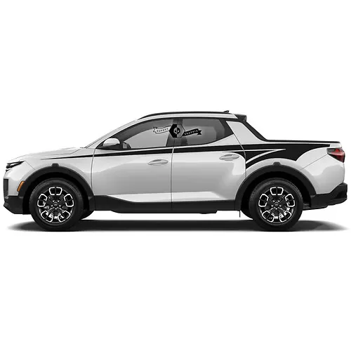 2x Hyundai Santa Cruz Modern Rocker Panel Splash Bed Side Vinyl ...