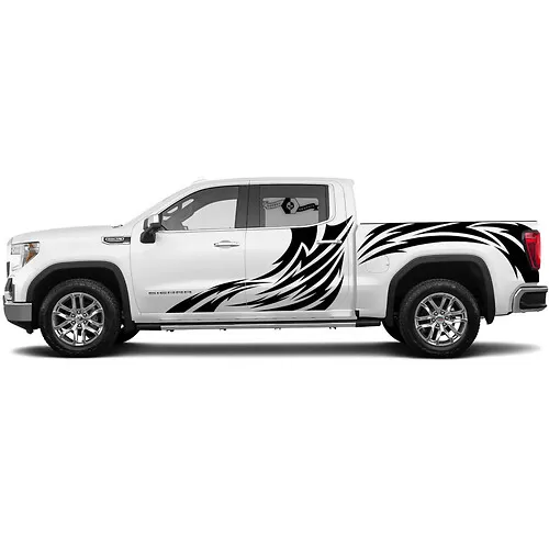 Gmc Sierra 2014-2017 Custom Vinyl Decal Wrap Kit - Shred
