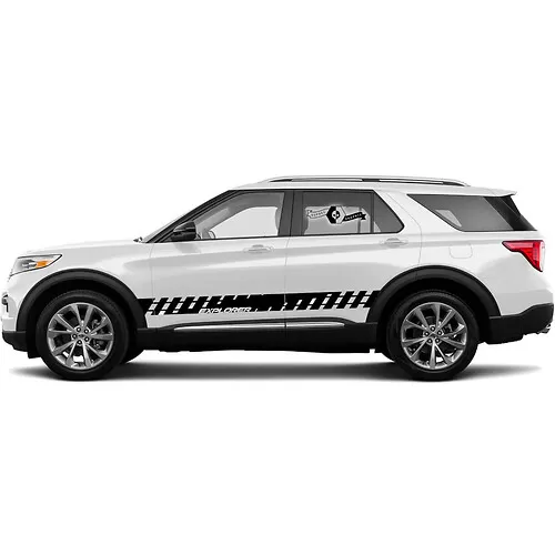 2x Ford Bronco Rocker Panel Side logo Line Decals Stickers