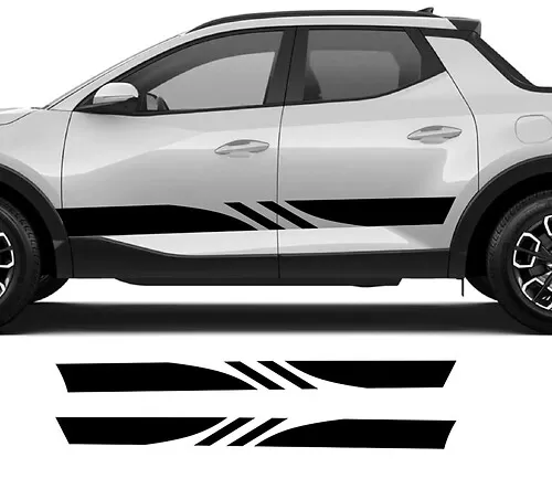 Pair Hyundai Santa Cruz Modern Rally Side Bed Logo Mountains Forest ...