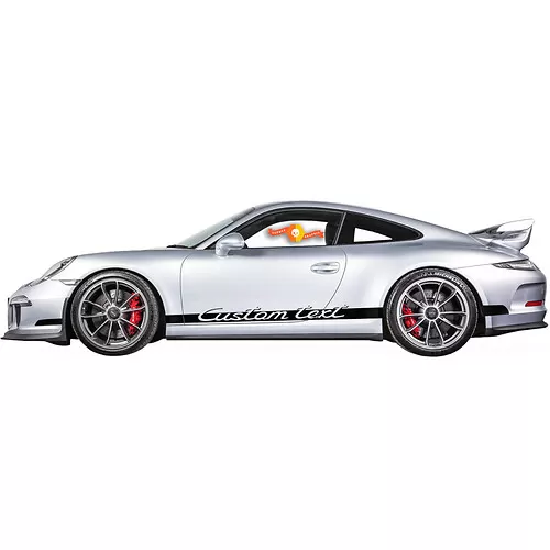 Pair Porsche Stickers GTS Doors Side Vinyl Decal Sticker