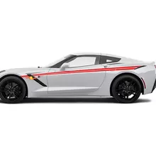Side Accent Corvette Racing Hash Stripes for Chevrolet Corvette C8