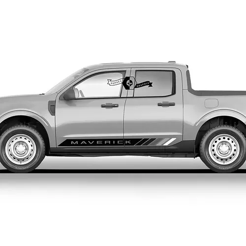 Pair Ford Maverick 2022 FX4 Graphics Decals Rocker Panel Mountain Trees ...