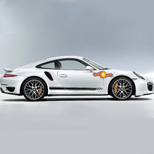 2 Porsche 911 GT3 RS GTS Rocker Panel Side Checkerboard Flag Stripes ...
