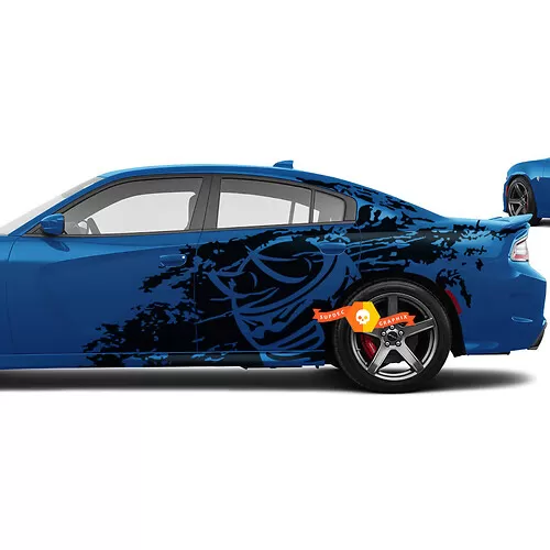 Dodge Challenger Charger RUMBLE BEE HORNED Bee style Splash Grunge ...