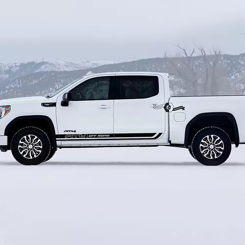 Rear Tailgate GMC Sierra 2500HD 2022 2023 Mountains Vinyl Stripes Decal ...