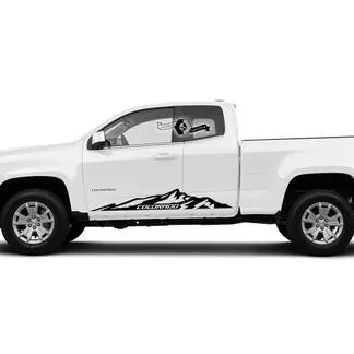 Pair Truck Side Topographic Contour Map Mountain WRAP Vinyl Graphic ...