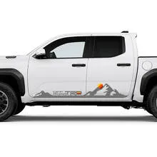 TRD Heritage Sunset Retro Mountains Side Rocker Panel Decals Stickers ...