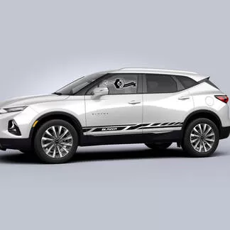 2x Chevrolet Corvette Z06 Side Two Colors Rocker Panel Stripes logo ...