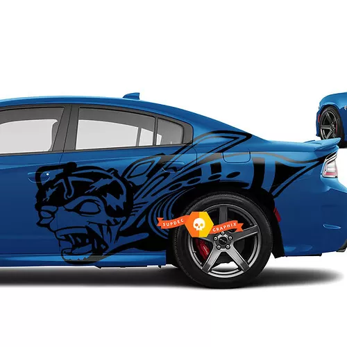 Dodge Challenger or Charger Zombie Head Super Bee Vinyl Decal Graphic Kit