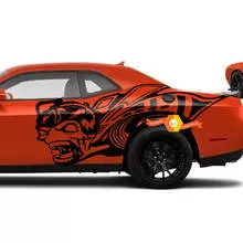 Dodge Challenger or Charger Zombie Head Super Bee Vinyl Decal Graphic Kit