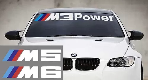 BMW M POWER Hood Decal Motorsport M3 M5 M6 X5 E30 E36 E46 Vinyl