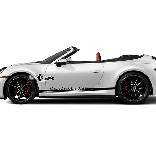 Porsche 911 Carrera Classic Side Stripes Up Doors Kit Decal Sticker