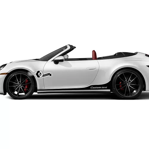 Pair Porsche Stickers 718 Boxster GTS Porsche Doors Side Decal Sticker