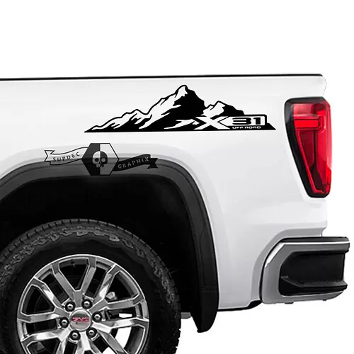 Mountains Style Side Stripes Vinyl Sticker Decal For GMC Sierra 2500HD ...