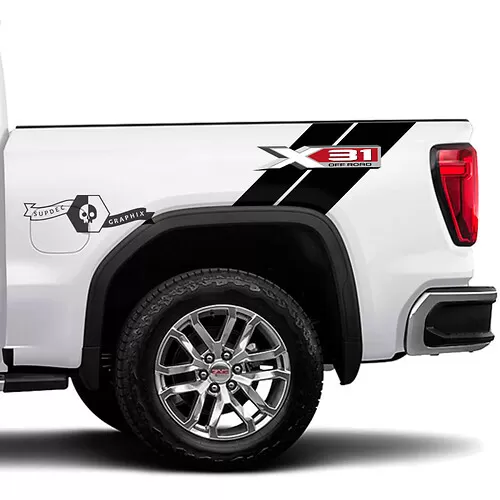 GMC Sierra 1500 AT4 Off-Road Door & Bed Decals Stickers