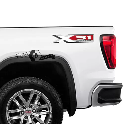 Decal Sticker Side Stripe Kit for GMC Sierra 1500 Doors