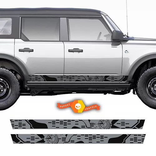 Hood Bronco Compass Wrap Graphics Decal Sticker for Ford Bronco
