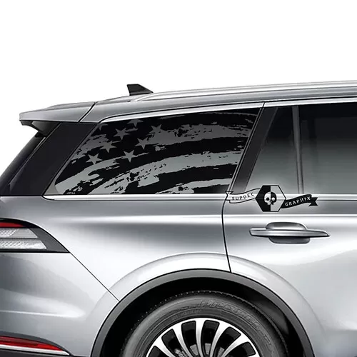 2x Lincoln 2023 Aviator Window Contour Map Vinyl Decals Graphics ...