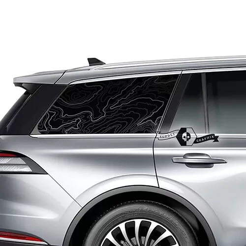 2 x Lincoln 2023 Aviator Doors Stripes Rocker Panel Side Vinyl Decals ...