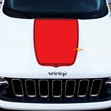 2022 Jeep Cherokee Trailhawk Black Satin Vinyl Hood Decal Sticker Graphic