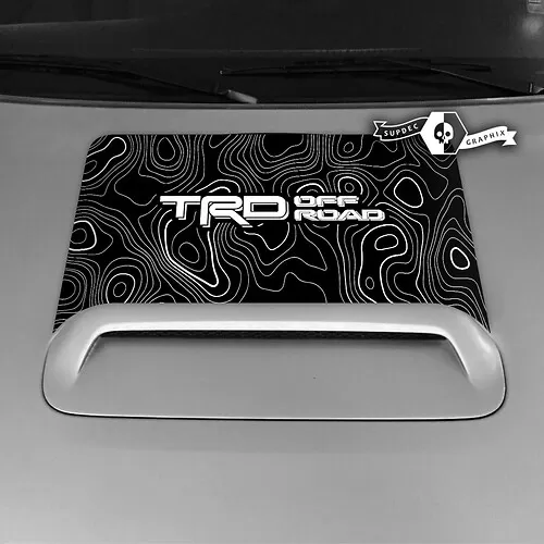 2x Bed Area Toyota Tacoma Topographic map contour Topo Wrap Vinyl ...