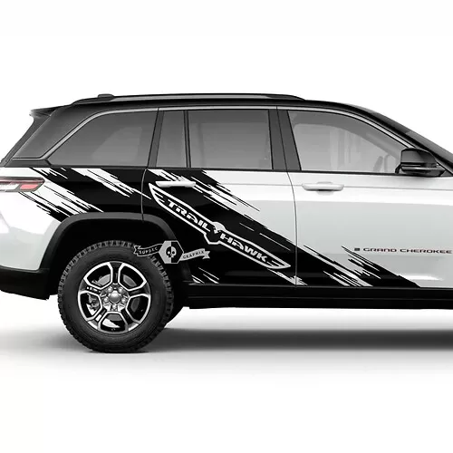 2 New JEEP Wrangler Door Decal Sticker Moon Mountains side Graphics ...