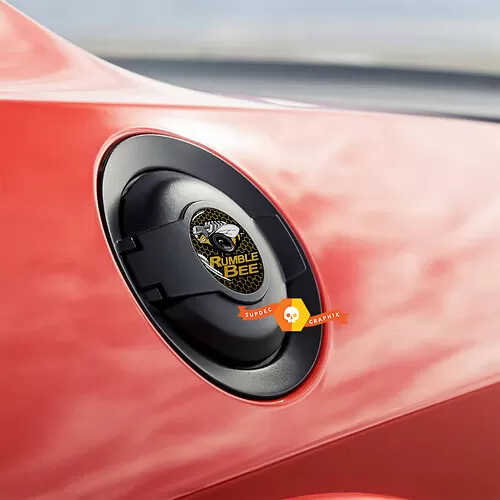 Rumble Bee Honeycomb Yellow Fuel Door Insert emblem domed decal for ...