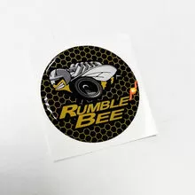 Rumble Bee Honeycomb Yellow Fuel Door Insert emblem domed decal for ...
