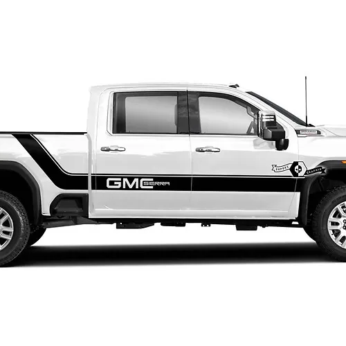 Decal Sticker Side Stripe Kit for GMC Sierra 1500 Doors Side Vinyl ...